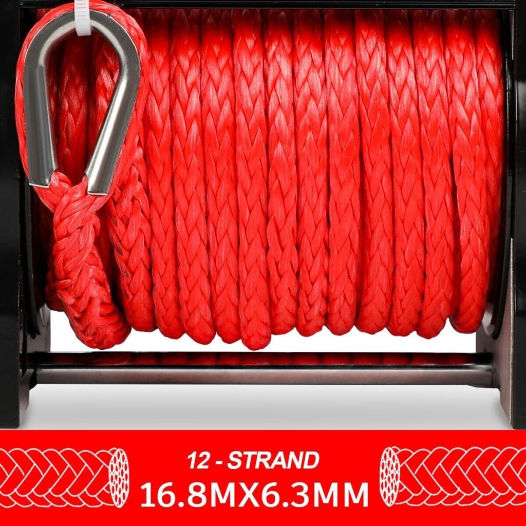 X-Bull 6,000lb 12V Boat / ATV Winch with Synthetic Cable and Wireless ...