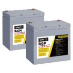 Giantz 75AH AGM Deep Cycle Battery x 2 - Major 4x4